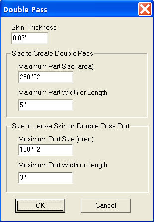 Double Pass Size