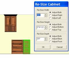Adjusting Installed Cabinets in Custom Layout